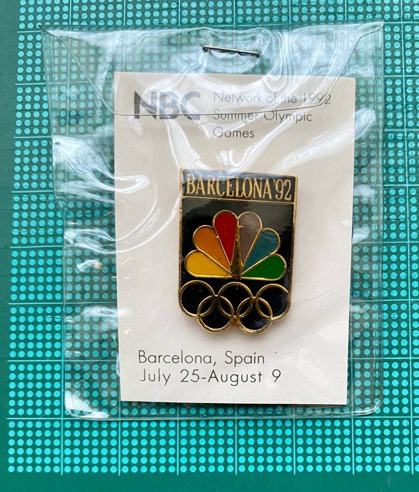 Usa Nbc Barcelona Olympics Commemorative Pin Badge Tv Station 1992 ...