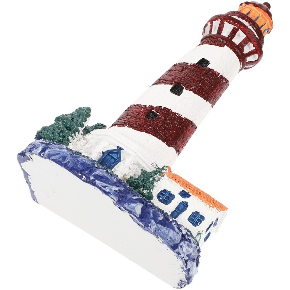 Fish Tank Small Miniature Lighthouse Floating Decorations Aquarium ...