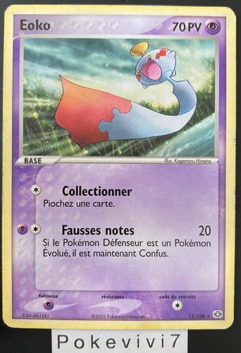 Carte Pokemon EOKO 12/106 Rare Bloc EX EMERAUDE FR OCCASION | eBay