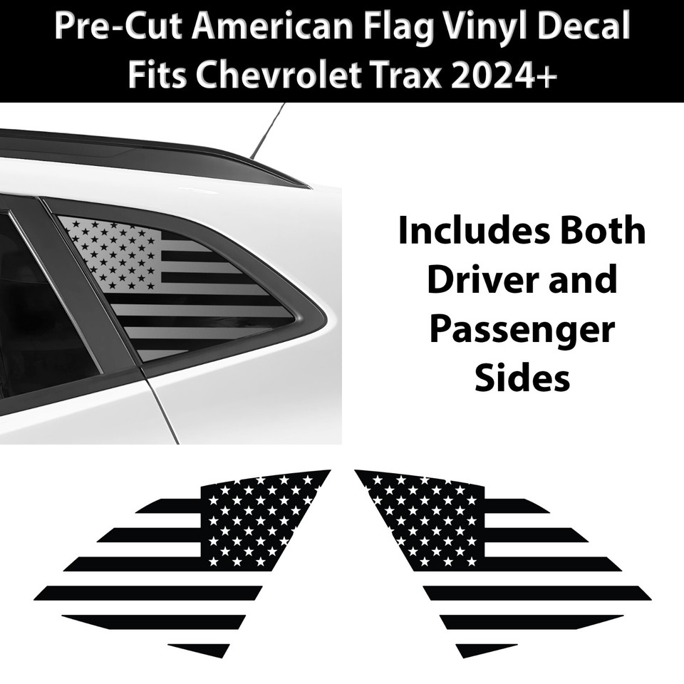 Fits Chevy Trax 2024-2026 Quarter Window American Flag Decal Sticker | eBay