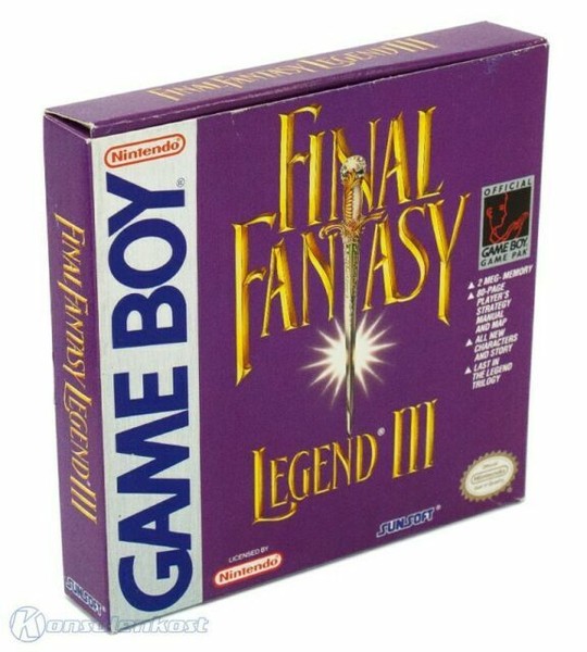 Nintendo Gameboy Game Final Fantasy Legend III 3 English Boxed for sale ...