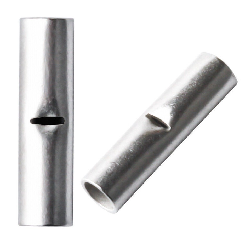 50/300Pcs Copper Bare Wire Splice Terminals Uninsulated Ferrules Crimp ...