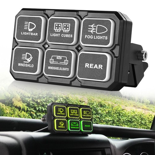 6 Gang On-OFF Switch Panel Lights Control for Jeep Wrangler JK Car ...