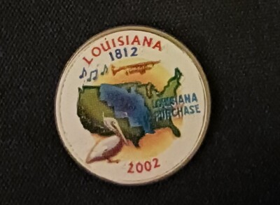 2002-D Painted Louisiana Statehood Quarter Colorized Coin | eBay