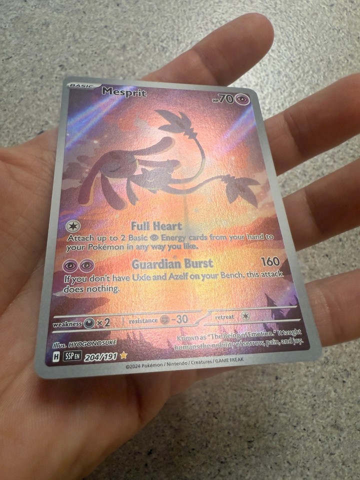 Pokémon TCG Mesprit Illustration Surging Sparks 204/191 NM PACK FRESH ...
