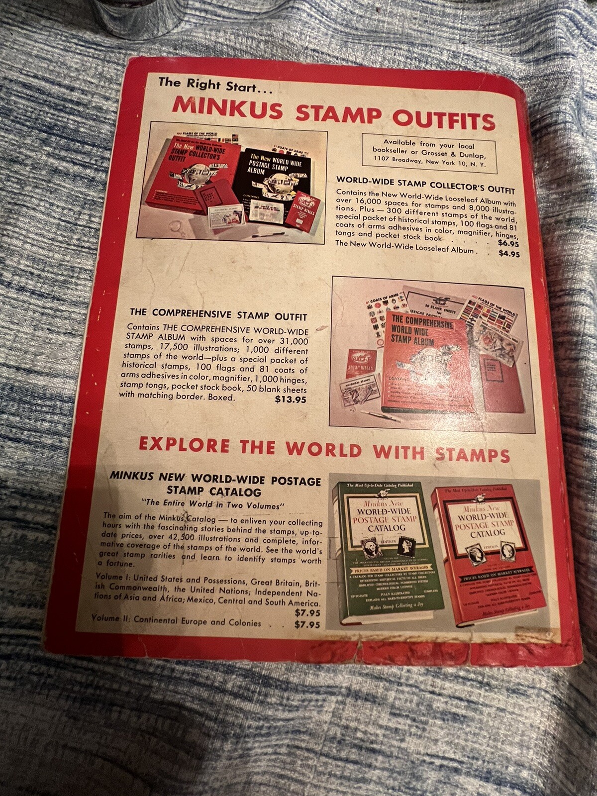 Minkus Vintage 1963 World Stamp Album For Collectors Booklet Holds 4000 ...