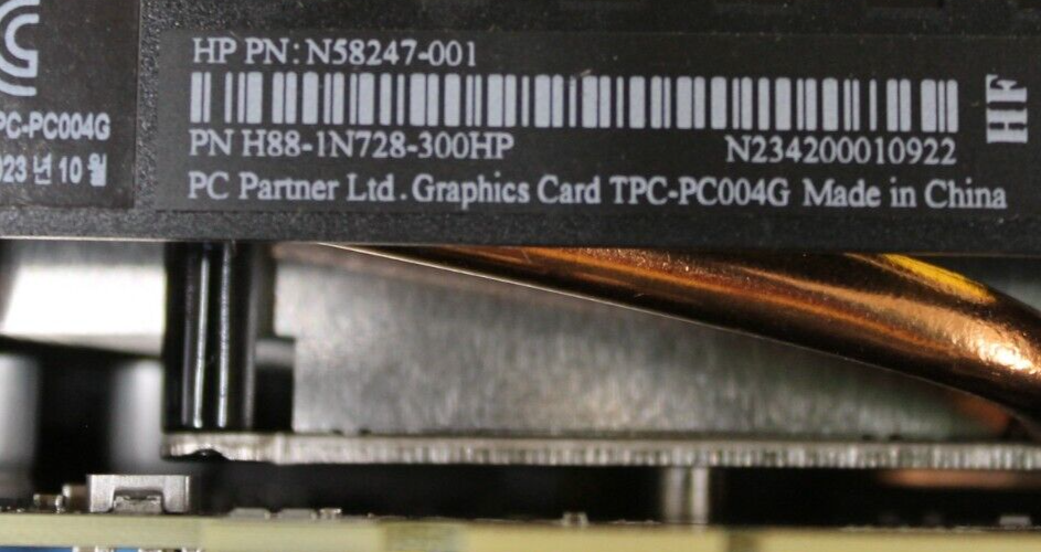 HP OEM NVIDIA RTX 4060 GDDR6 8GB Video Card From Omen 40L N58247-001 ...