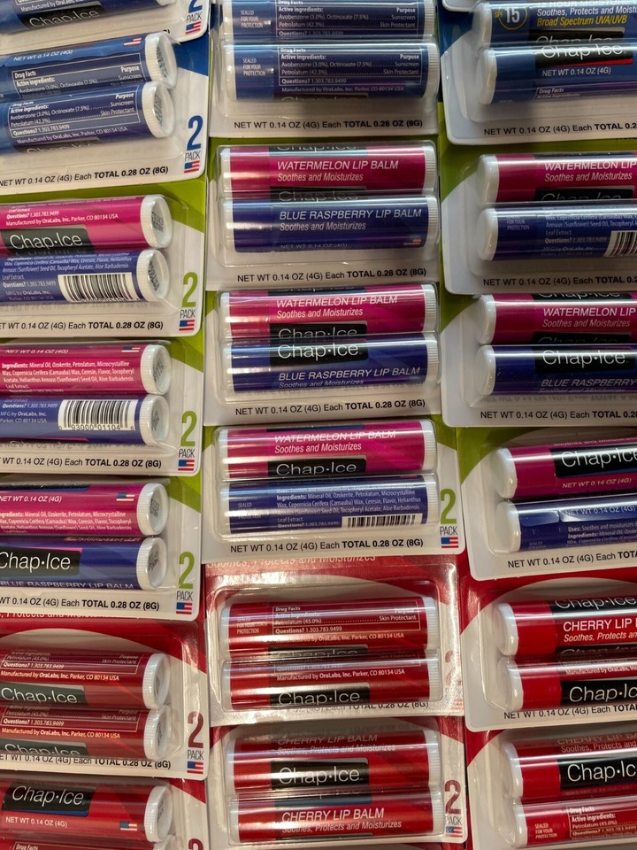 Box of 144 tubes Chap-Ice Lip Balm for Chapped, Dry, or Windburned Lip ...