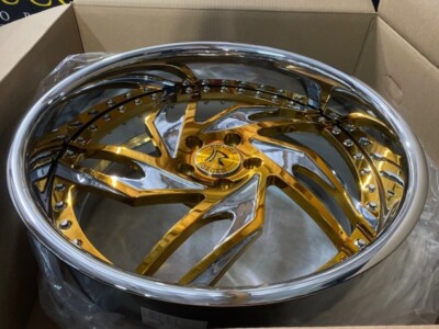 24 Inch Rucci BREITLING Rims Impala Gold Wheels BP:5x120.7 Customizable ...