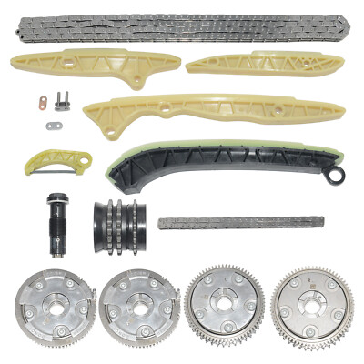 4× Camshaft Adjusters+Timing Chain Kit 2720500147 2720505247 For ...