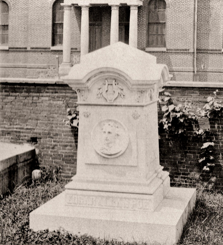 RARE ORIG 1887 EDGAR ALLAN POE MONUMENT STEREO VIEW BALTIMORE GRAVE ...