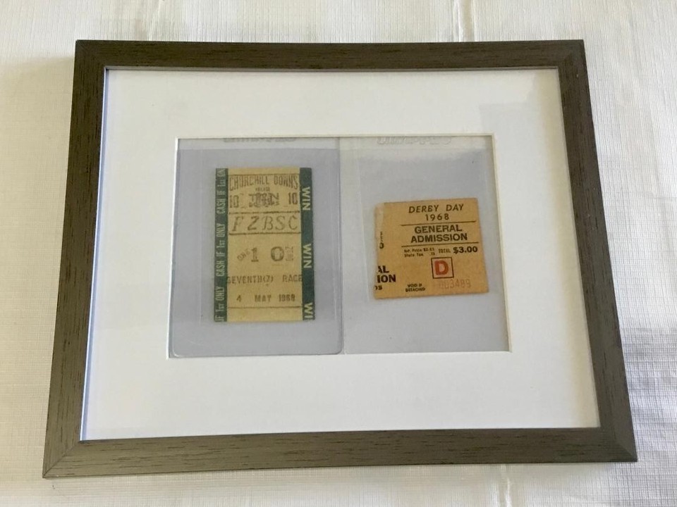 Kentucky Derby 1968 $10 Win ticket on Forward Pass, Derby Program ...