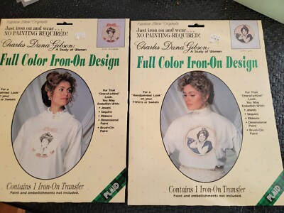 Gibson Girl Millicent Color Iron OnTransferT-ShirtsSweats.Vtg 90s ...