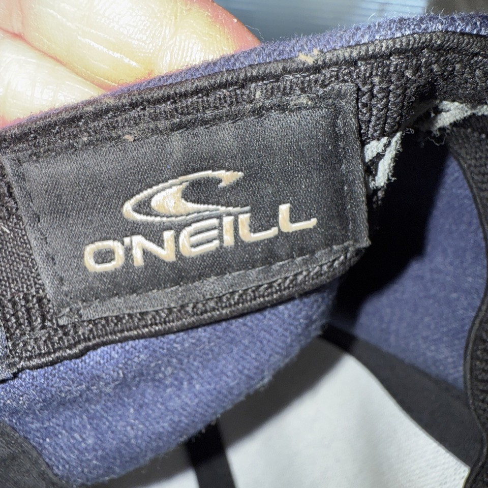 ONEILL Small Red Letters on Blue Denim like Hat Cap S-M Flexfit Band ...