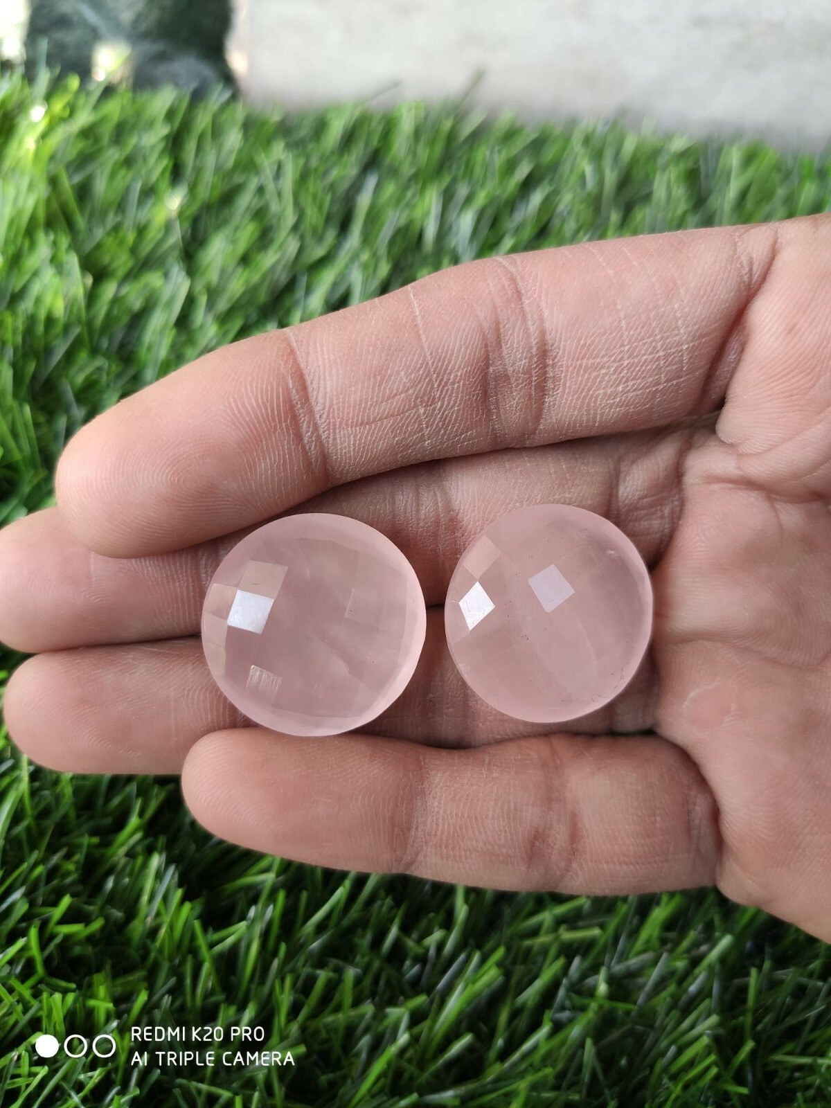 24 MM Roundel Coin Shape Rose Quartz Briolette Gemstone 2 Pc | eBay