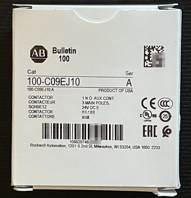 New AB 100-C09EJ10 Contactor 24V DC 9A AB Sealing 100-C09EJ10 Fast ...