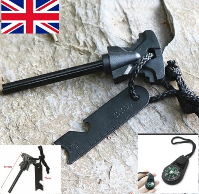 LARGE FIRESTEEL Magnesium Fire Starter Steel Flint Survival Lighter ...