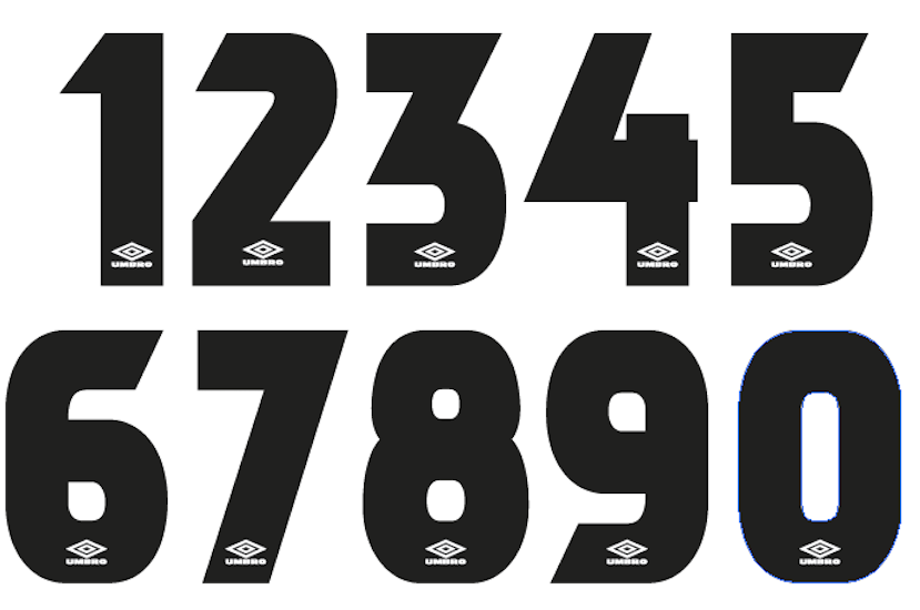Umbro Felt Football Shirt Soccer Numbers Heat Print Football Vintage ...
