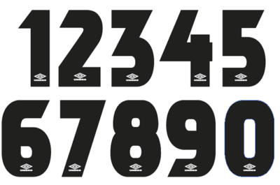 Umbro Felt Football Shirt Soccer Numbers Heat Print Football Vintage ...