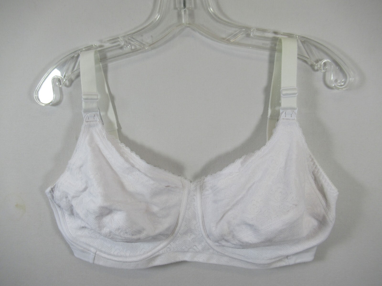 Vintage Olga Maternity Nursing Bra 42D White Wireless… - Gem