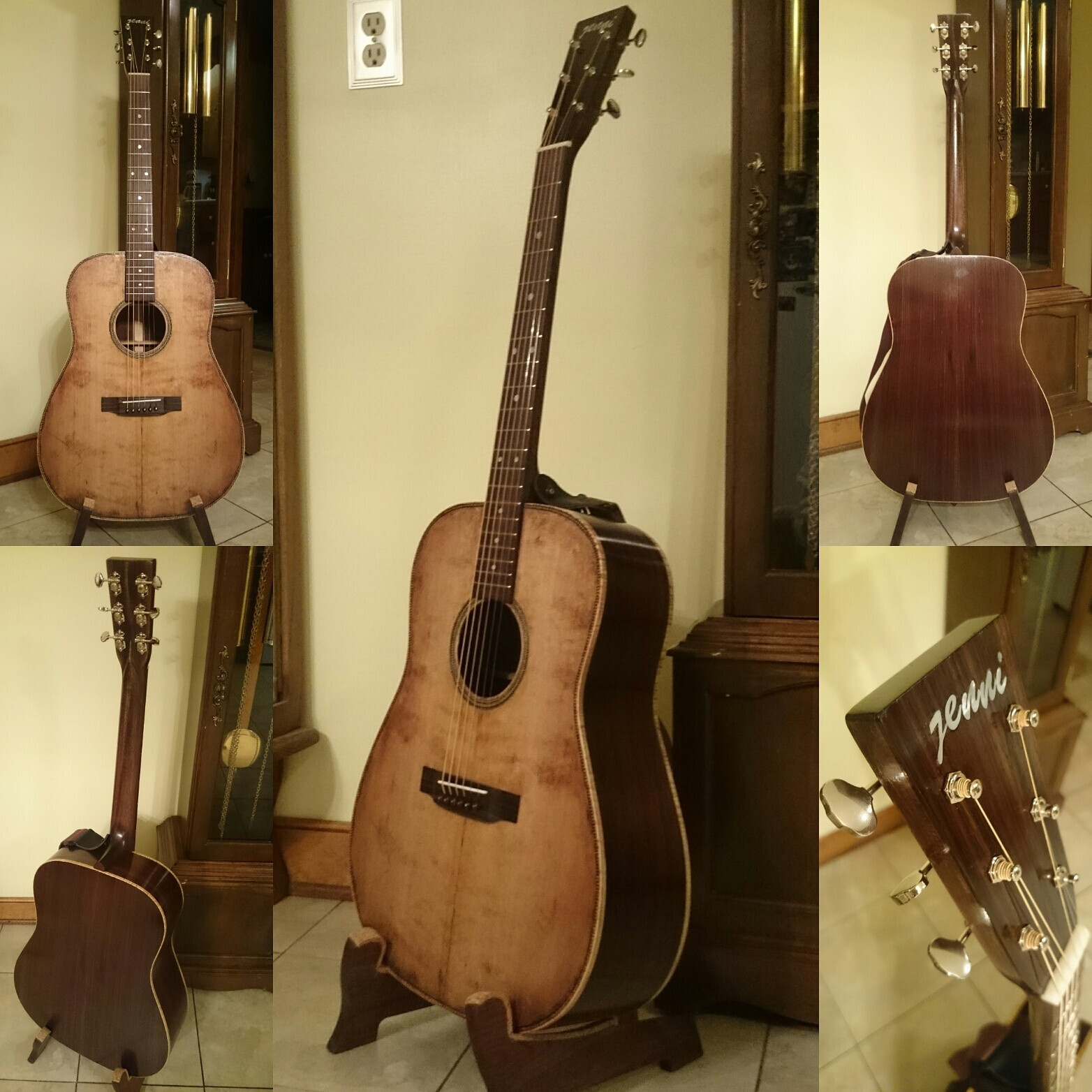 20+ year old ROSEWOOD Dreadnought BACK+SIDE Acoustic Handcraft GUITAR ...