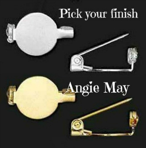 Wholesale 25, 100* Locking Round Brooch Pin Backs - Make your own Pin ...