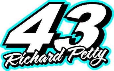 43 Richard Petty Nascar racing vinyl decal sticker large 5"x 8" | eBay