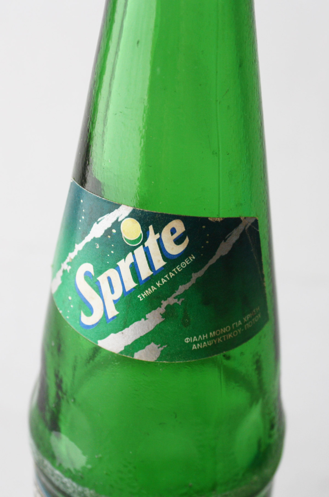 VERY RARE VINTAGE 1994 SPRITE GLASS BOTTLE 250ml MADE IN GREECE GREEK ...