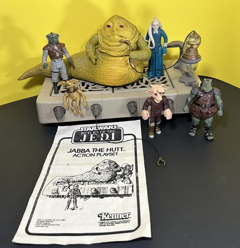 STAR WARS VINTAGE JABBA THE HUTT PLAYSET 1983 KENNER ACTION FIGURE ...