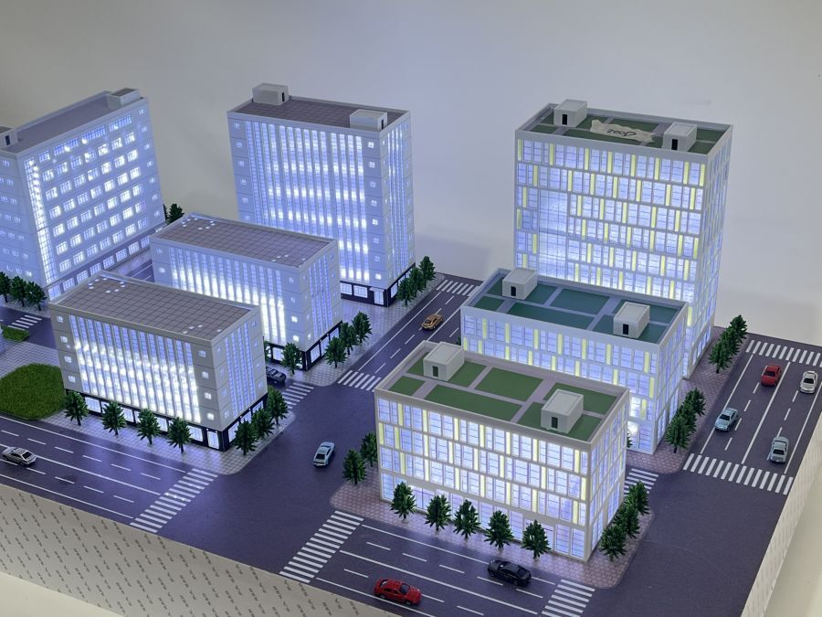 1/200 Scale Diorama Building Model City Street View Scene Display ...