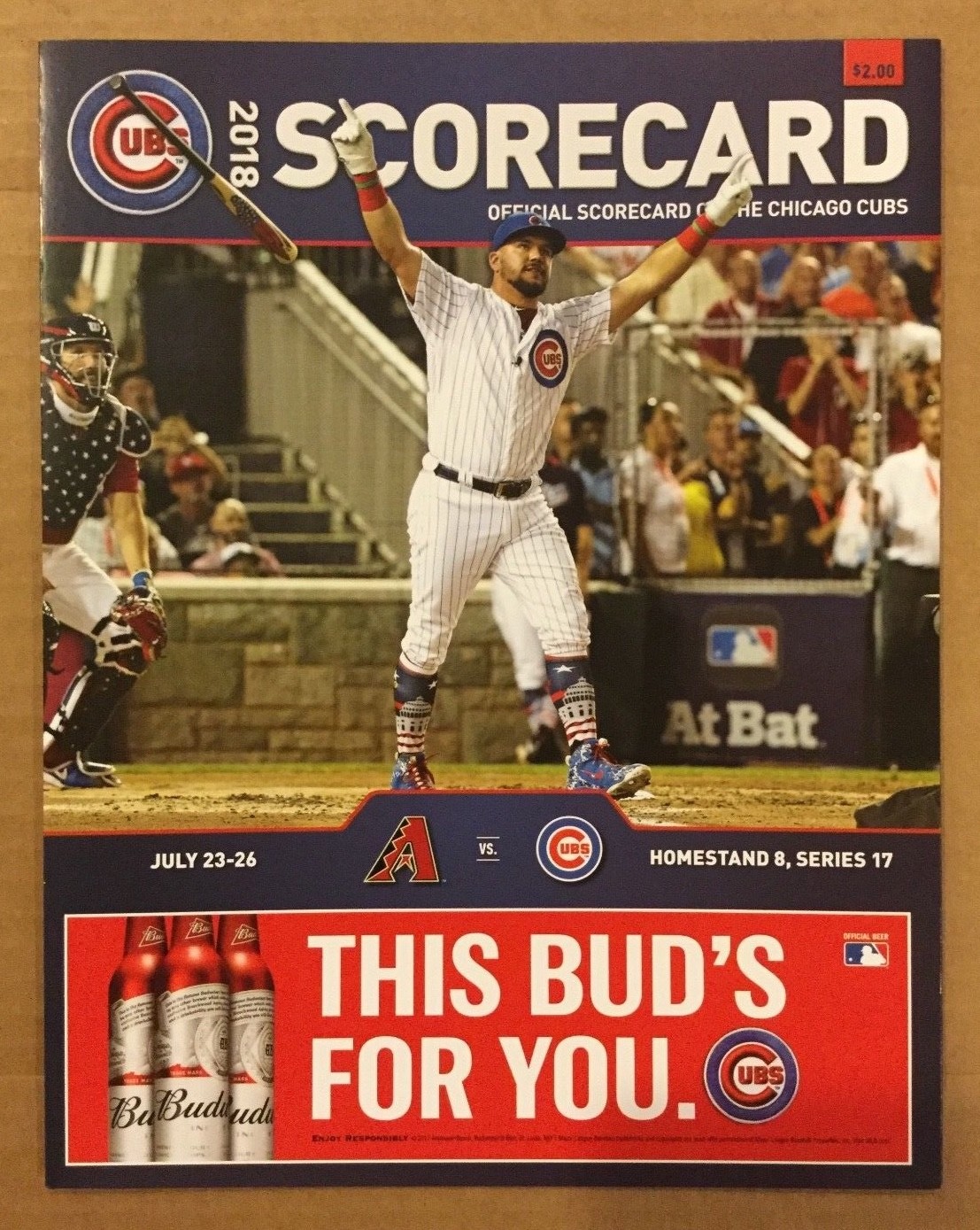 CHICAGO CUBS 2018 SCORECARD VS D-BACKS (SCHWARBER). HOMESTAND 8 SERIES ...
