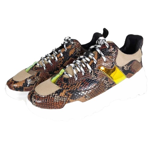John Geiger Men's 003 US 7 Brown Python Law Top Casual Fashion Sneakers ...