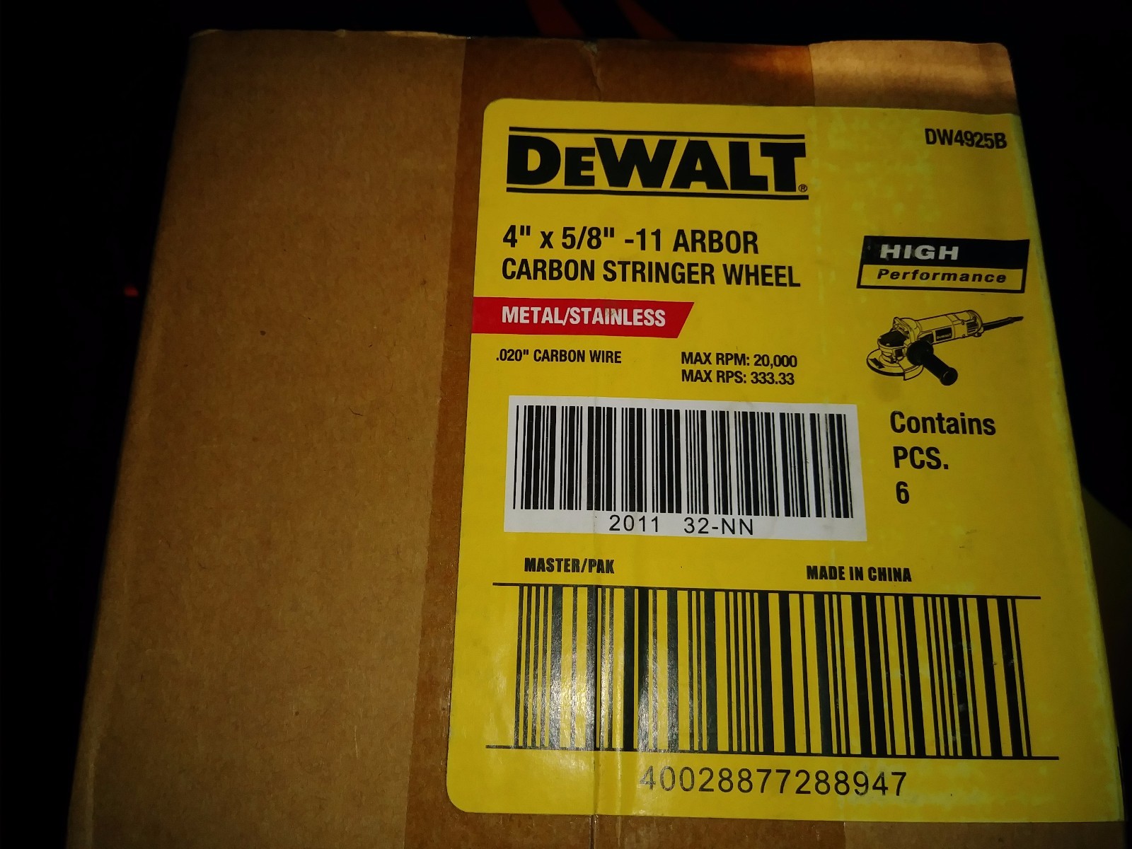 3 each 4" x 5/8" -11 Arbor Carbon Stringer Wheel | eBay