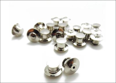 Qty 10-100 Locking Flathead Lapel Pin Back Clutch Clasp Fastener | eBay