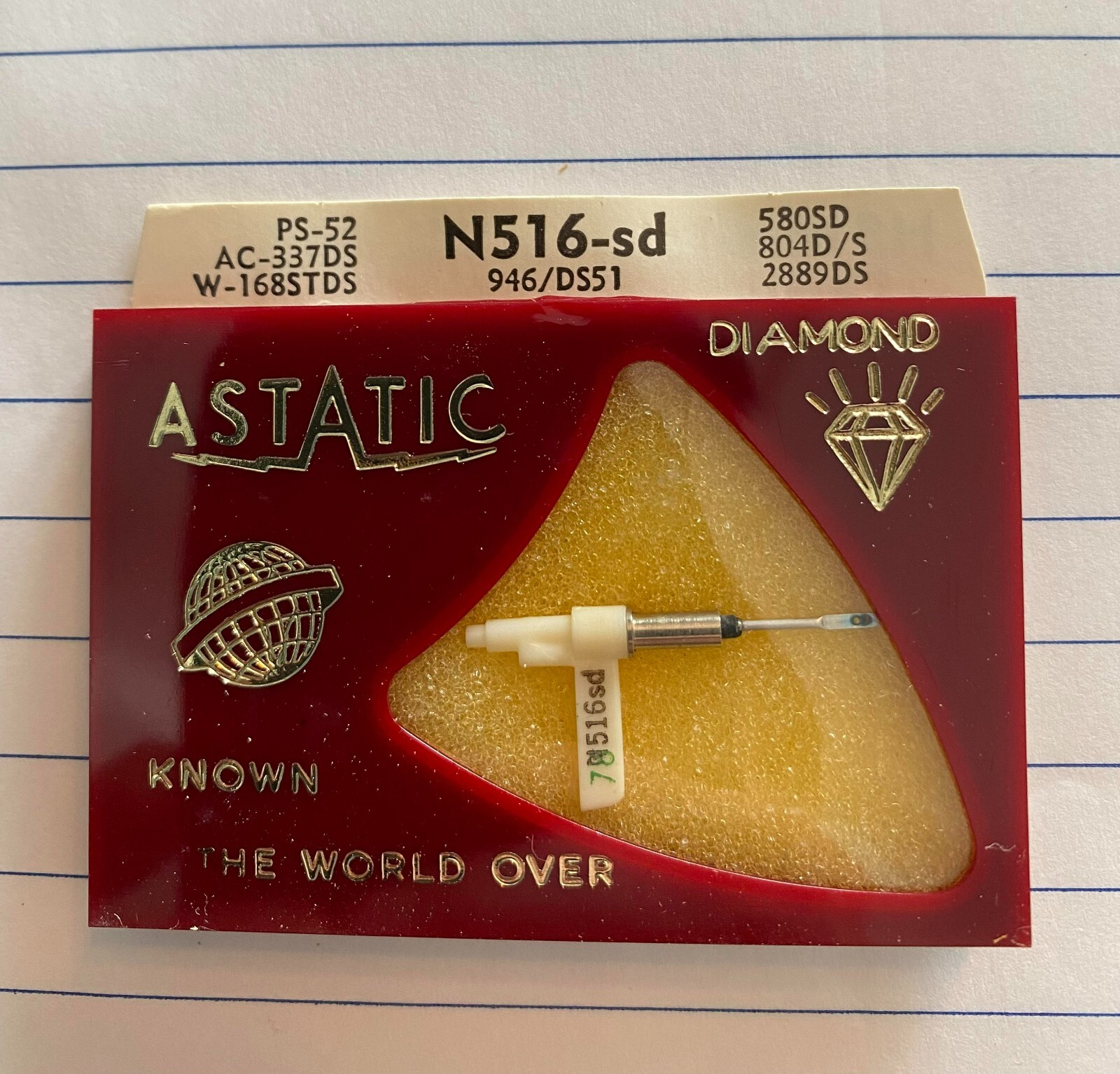 Astatic N516-sd Needle Stylus Philips/Norelco 946/DS51 PS-52 AC-337DS W ...