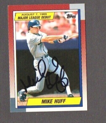 Mike Huff 1990 Topps Debut authentic autographed card Dodgers | eBay