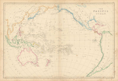 Pre-1900 - Antique Engraved Hand Color Map