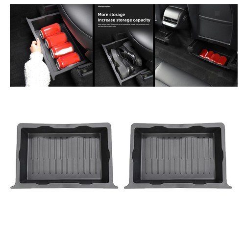 Auto Under Seat Storage Box Underseat Hidden Storage Tray Drawer Holder ...