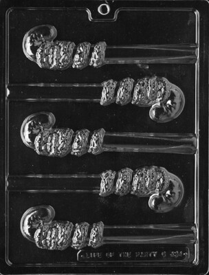 CANDY CANE WITH SANTA PRETZEL MOLD Chocolate Candy candy molds ...