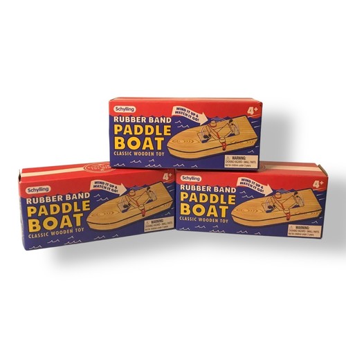 Schylling Rubber Band Paddle Boat Retro Wooden Water Bathtub Pool Toy ...