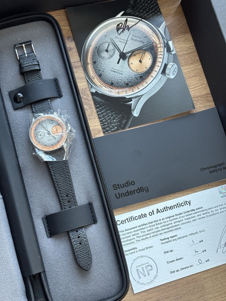 Studio Underdog Salmon Monopusher Watch 0SERIES SALM0N 03SAB | eBay UK