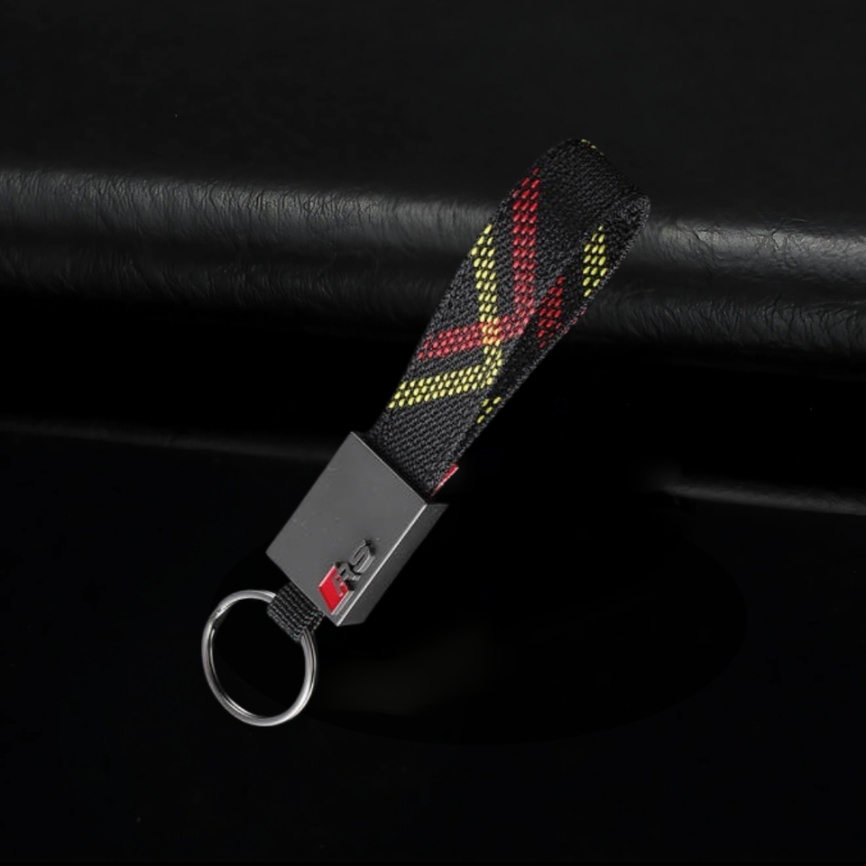 Metal Tartan Check Keyring Keychain – RS-Style, Fits Audi RS3 RS4 RS5 ...