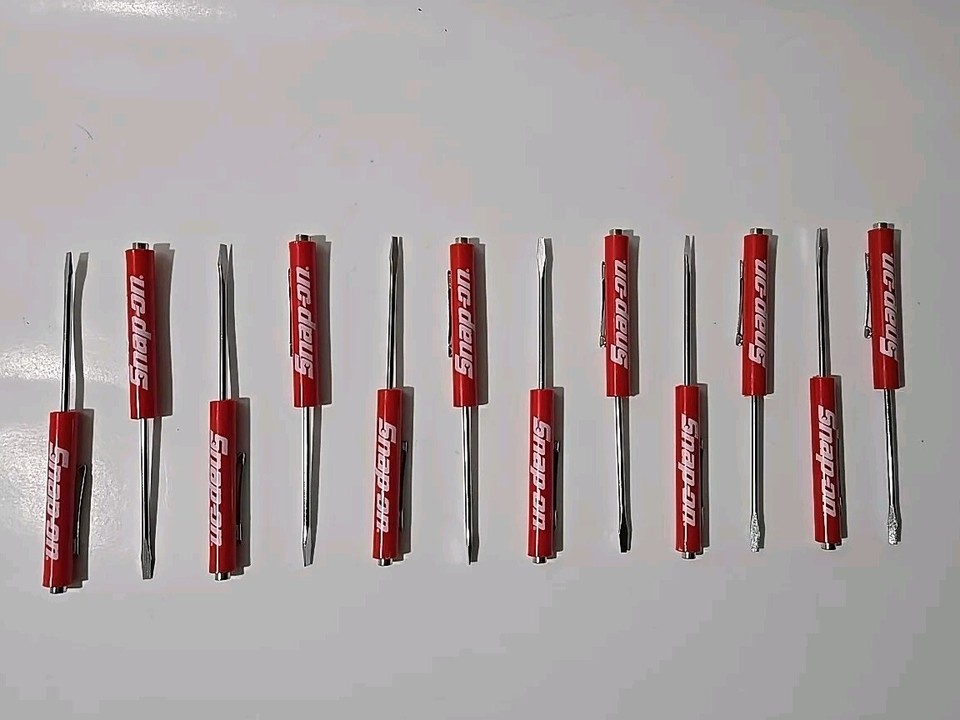 12 Snap on tools screwdrivers per order . red pocket screwdriver ...