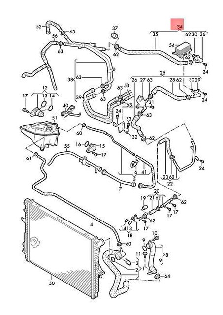 Audi 7L8121065R Genuine OEM Factory Original Coolant Hose for sale ...