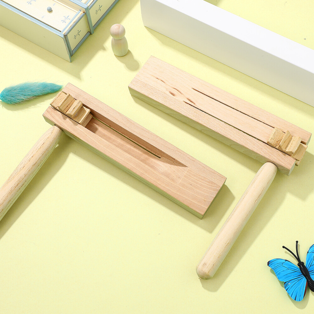 2 Pcs Wooden Ratchet Sound Toys Noisemaker Matracas Kids Child Vocalize ...