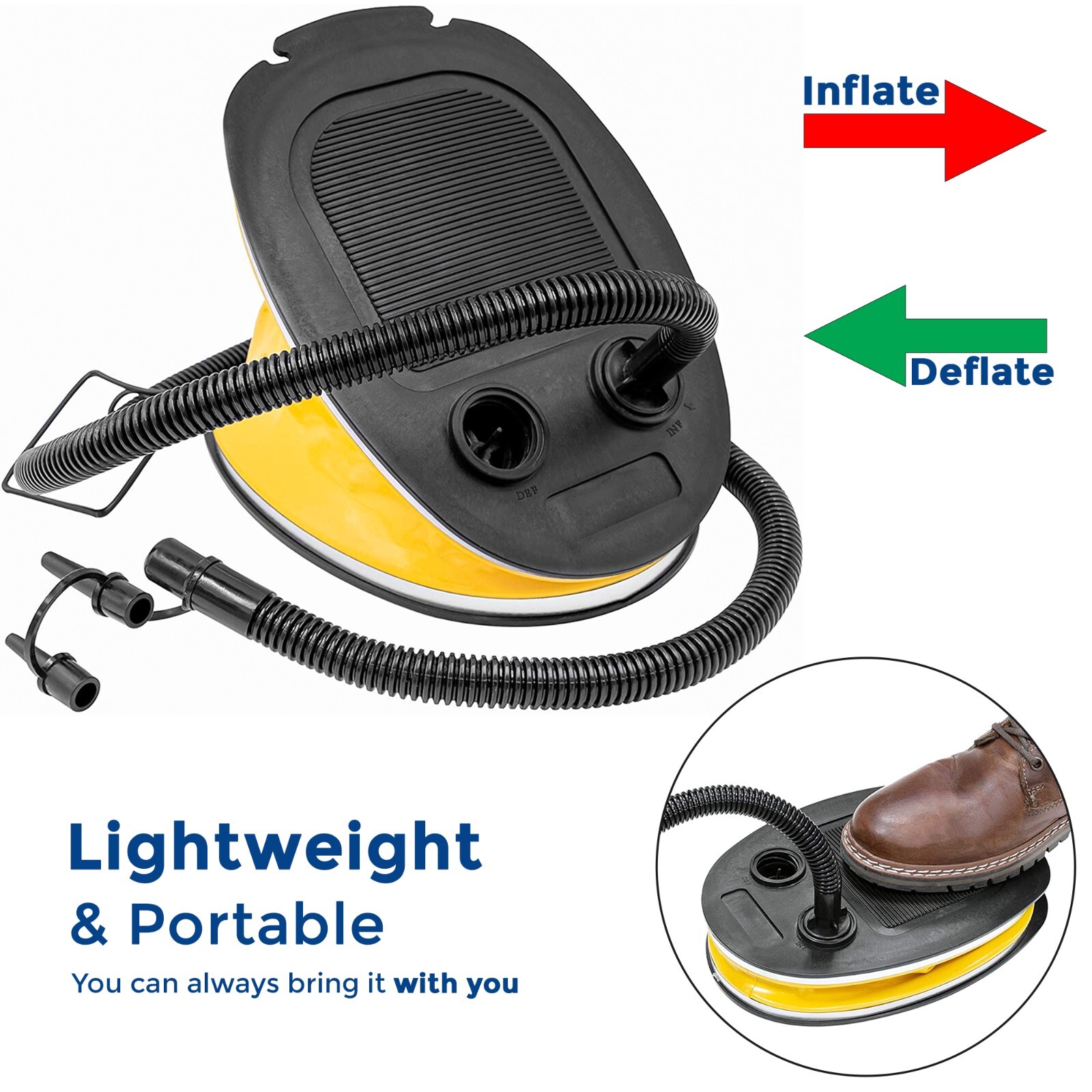 Double Single Flocked Camping Airbed Inflatable Mattress Blow Up Air ...