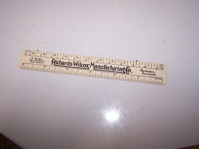 Vintage RICHARDS WILCOX MANUFACTURING CO Celluloid Ruler AURORA ...