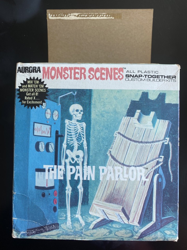 Aurora 1971 #635-200 Monster Scenes The Pain Parlor Empty Model Kit Box ...