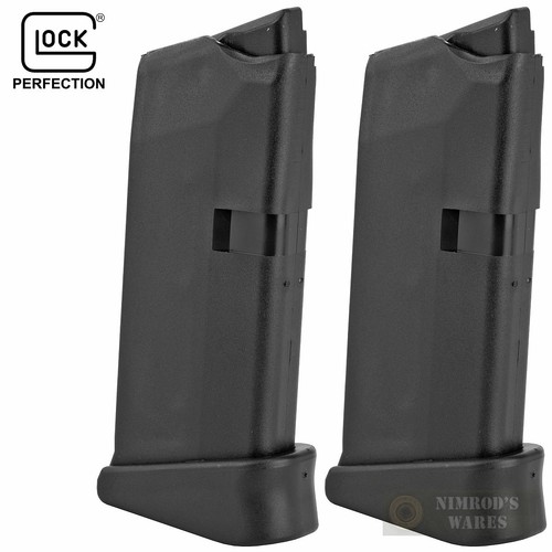 GLOCK 43 G43 9mm 6-Round MAGAZINE 2-PACK w/ Extensions 08855 FAST SHIP ...