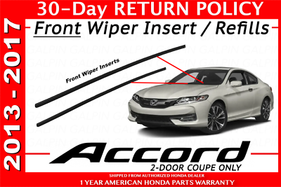 🔥 NEW GENUINE HONDA ACCORD FRONT WIPER INSERTS / WIPER REFILL SET 2013 ...